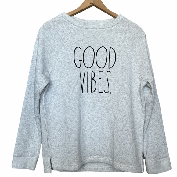 Rae Dunn | Sweaters | Rae Dunn Good Vibes Studio Raglan Sweatshirt M ...
